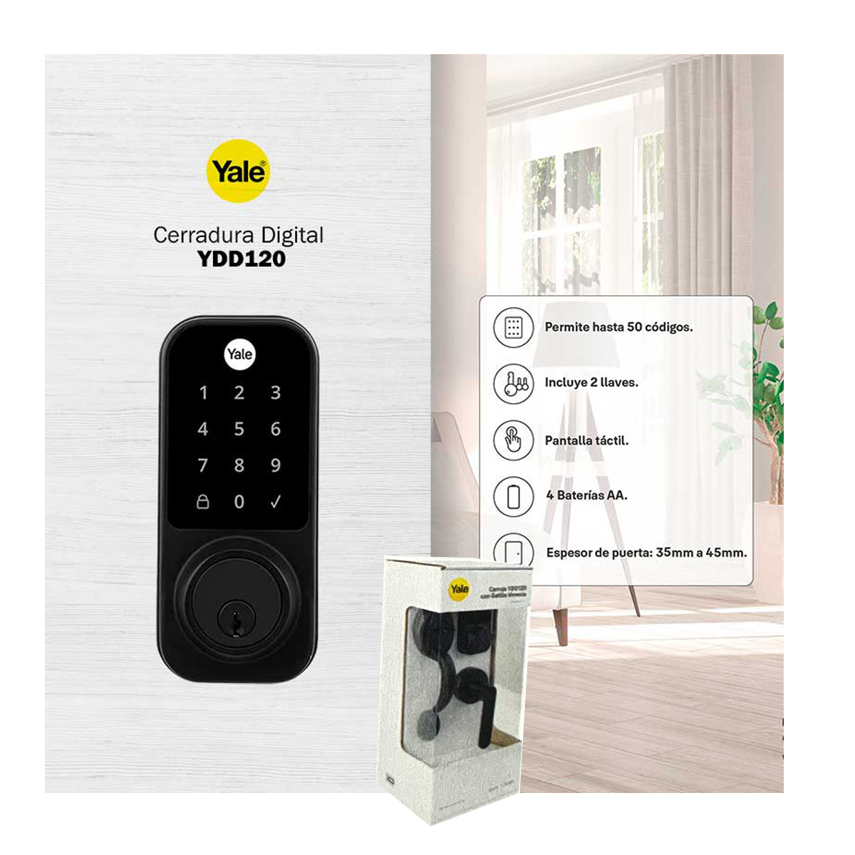 GATILLO VENECIA/MAN. SAN CARLOS Y CERR. DIG. YDD120 NEG. MATE | Alis ...