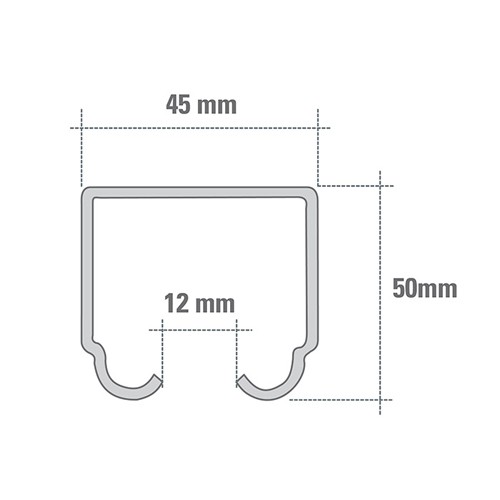RIEL DUCASSE U-30 ACERO 300KGS 6 METROS - Alis